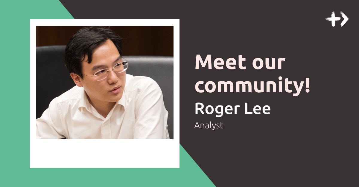 Community Spotlight: Roger Lee, Analyst | by Time Auction | Medium