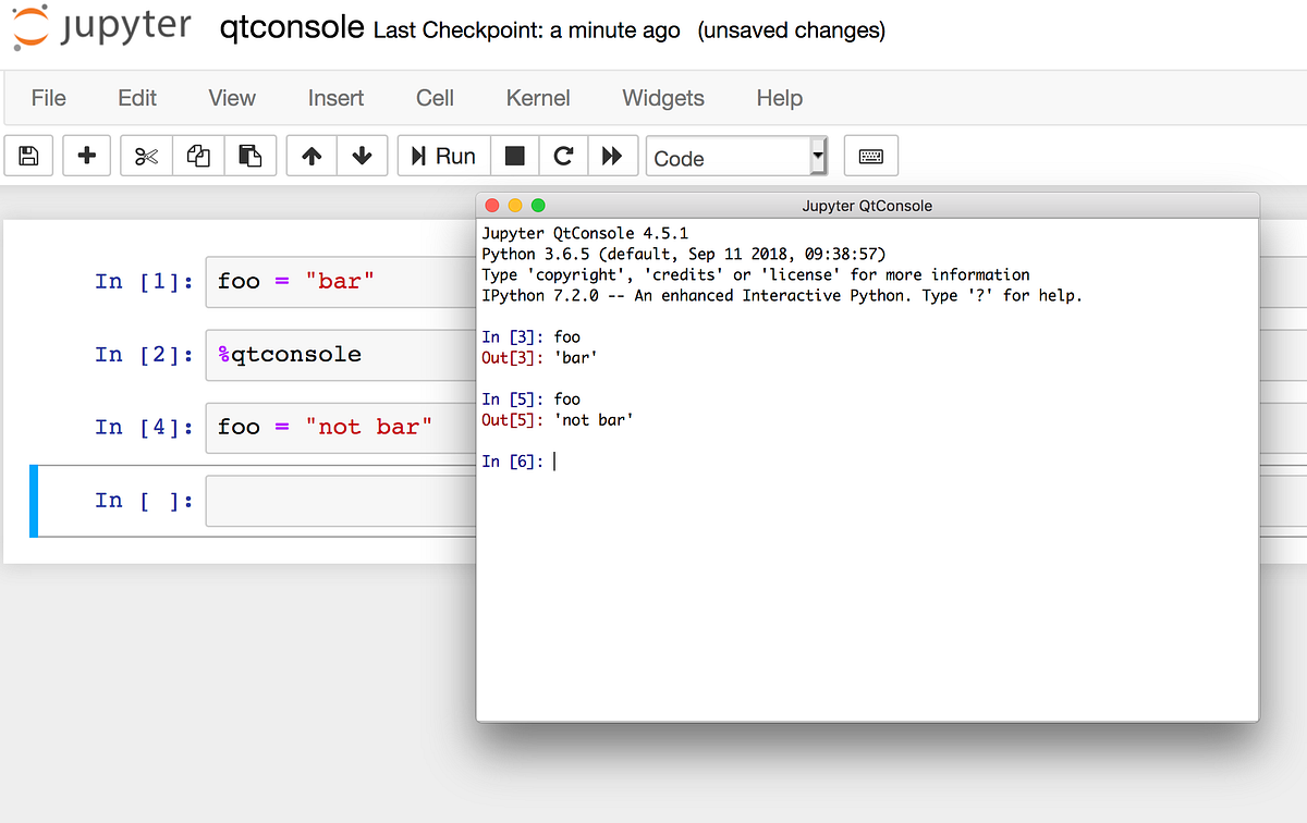 Connecting qtconsole to Jupyter Notebook | by Halfdan Rump | Medium
