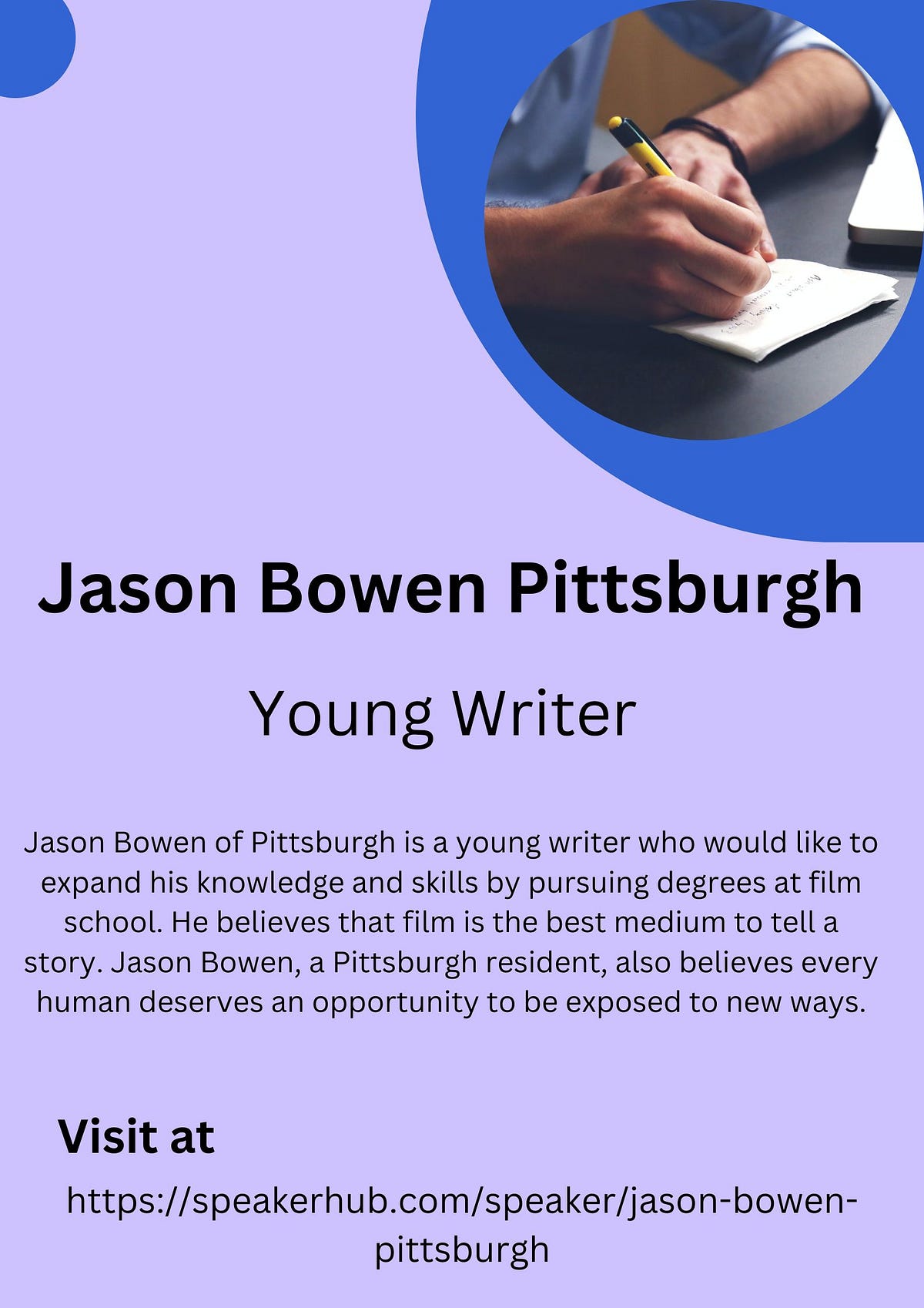 Jason Bowen Pittsburgh — Young Writer - Jason Bowen Pittsburgh - Medium