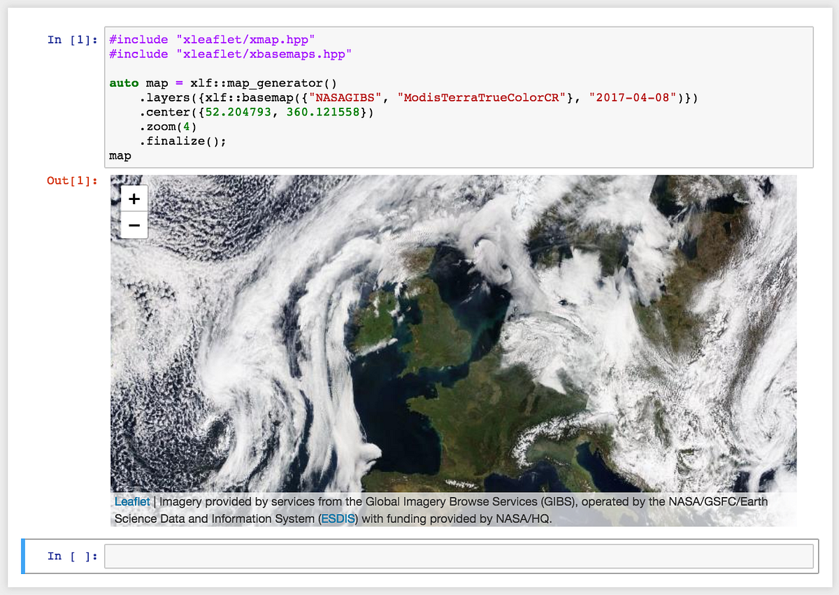 Interpreted C++ for GIS with Jupyter | by Martin Renou | Jupyter Blog