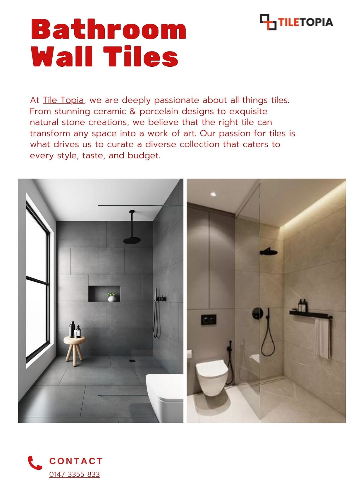 Bathroom Wall Tiles - Tile topia - Medium