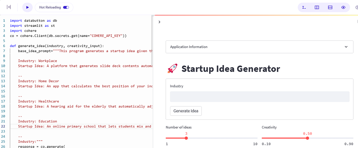 🚀Build and Deploy AI Apps in 5 steps -with Cohere and Databutton | by Elle Neal | Databutton ...
