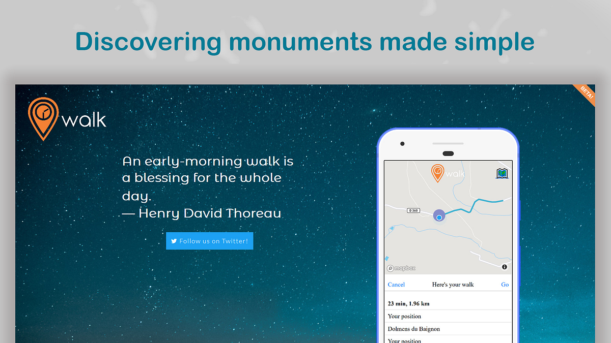 Introducing Walk 🎈. Launching an app to discover monuments… | by Joshua ...