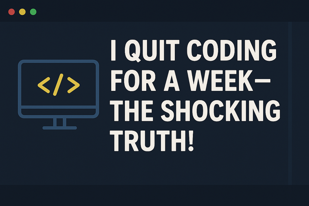I Quit Coding for a Week – Here’s What Happened | Medium