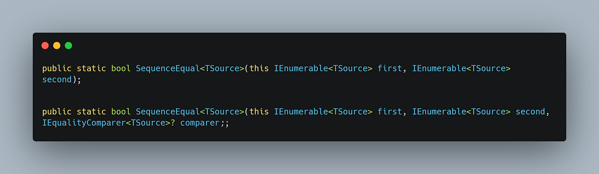 Pro EP 31 : SequenceEqual Method in LINQ for Lists Comparison | by Muhammad Waseem | Become .NET ...