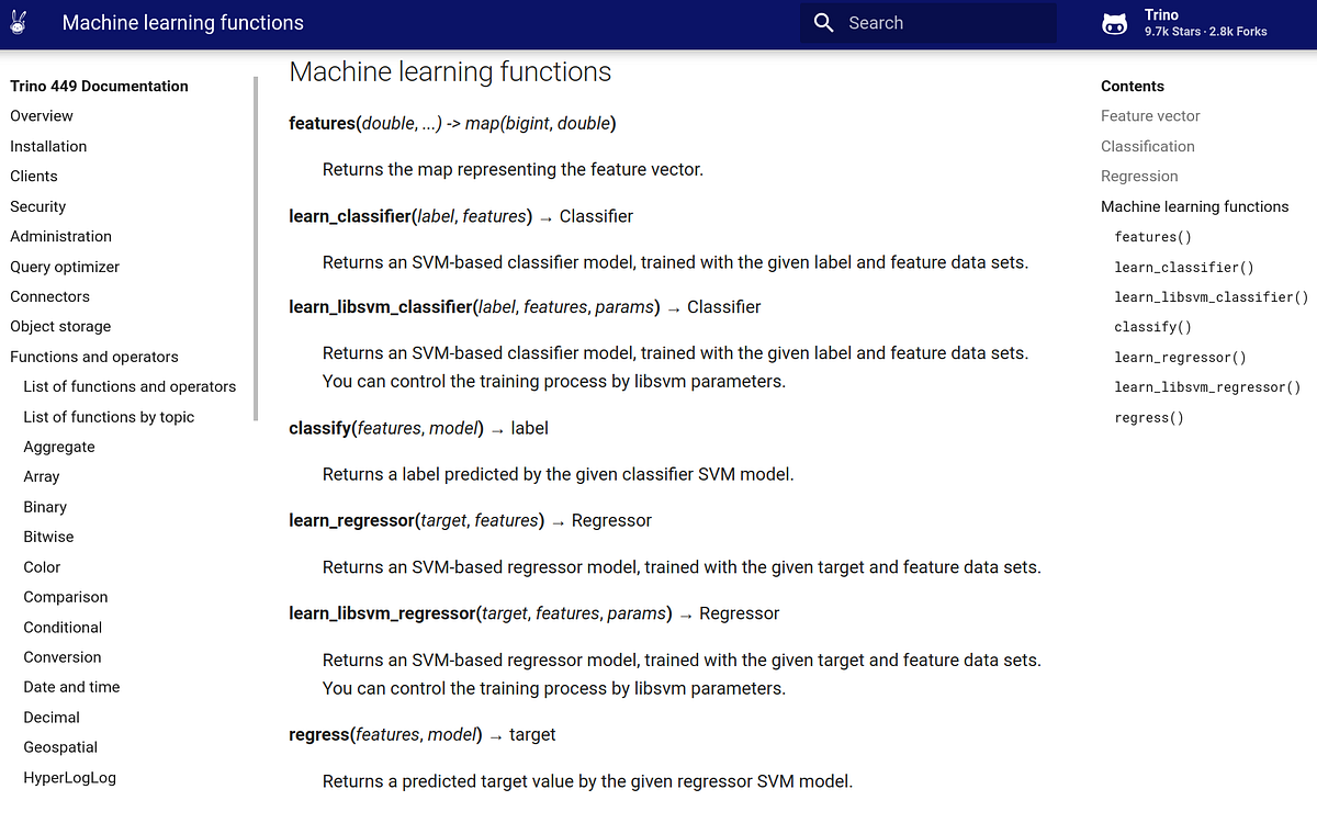 Exploring the Machine Learning capabilities of Trino | by Sebastian Daberdaku | Towards Data ...