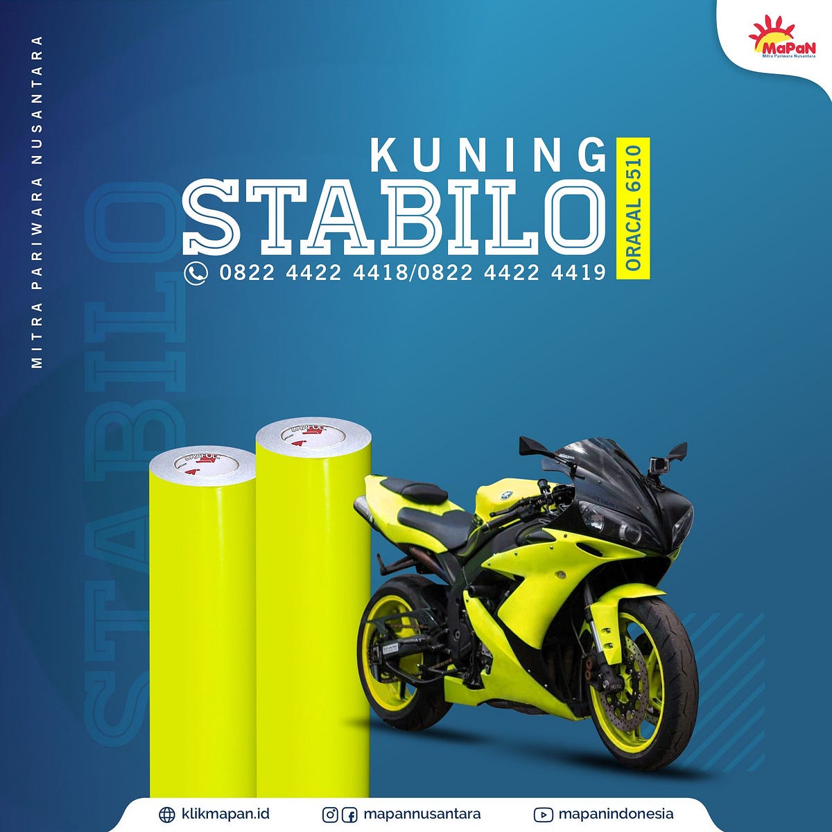 HP/WA 0822 4422 4419 | Penjual Stiker Oracal Kuning Stabilo Termurah di ...