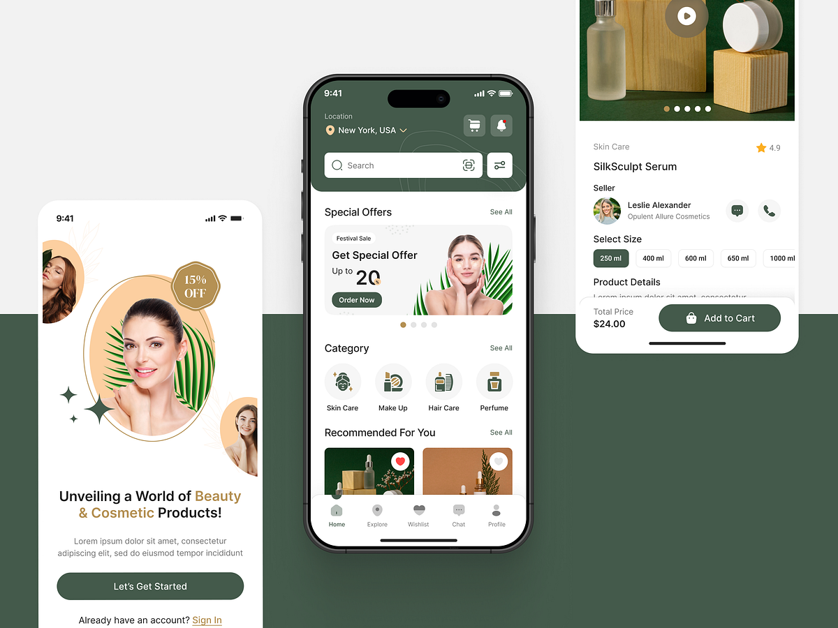 Beauty and Cosmetic Product Shop Mobile App UIUX Design | by ...
