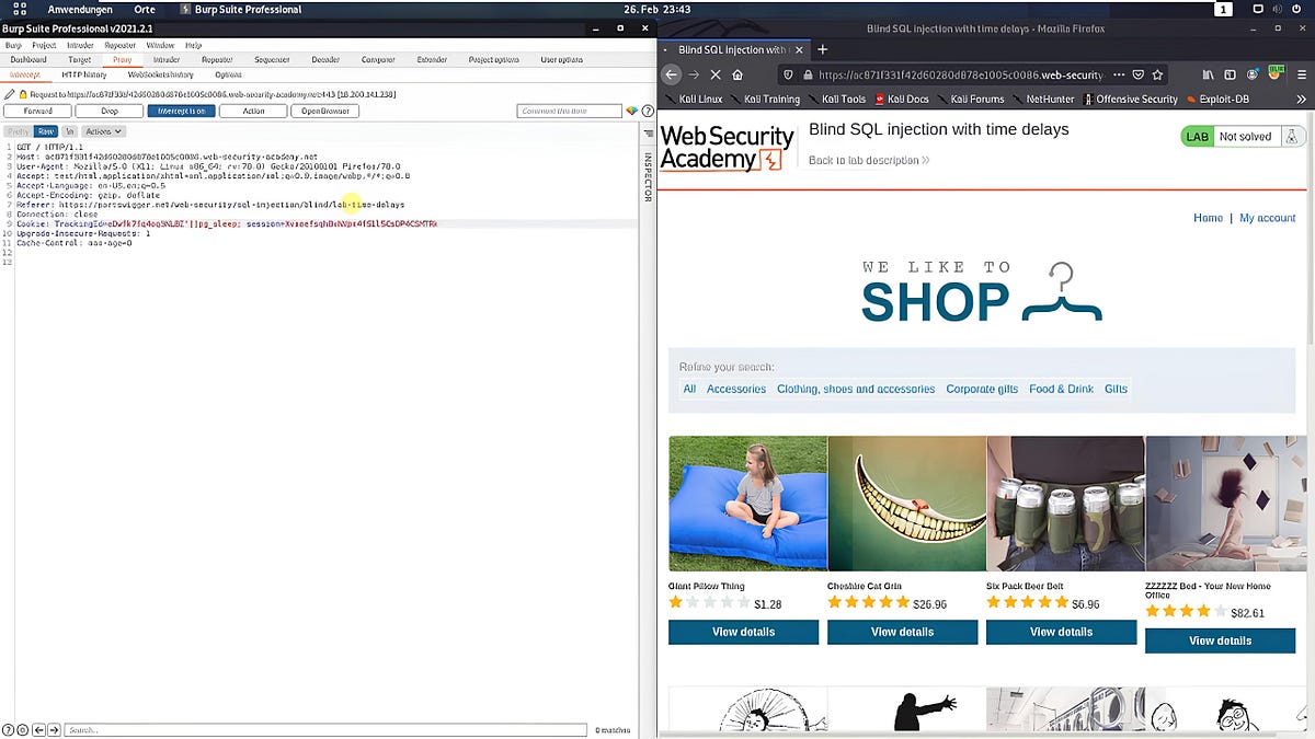 SQL injection part — 16 : Basic Blind SQLi, Time Delays | by Ahmad ...