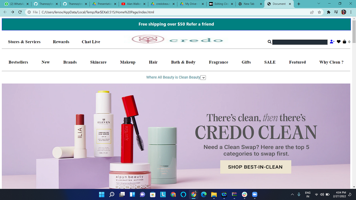 Clean Beauty Website. An Experience of project building at… | by Karina ...