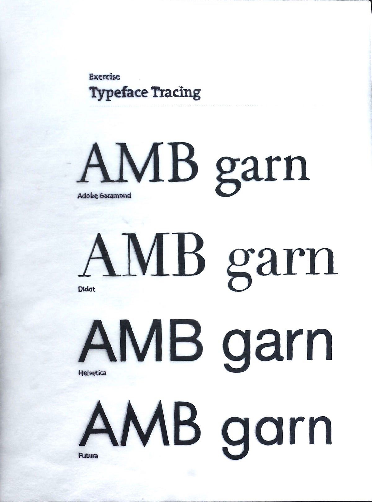 Typeface Tracing. A typography exercise to intimately… | by Stephanie ...