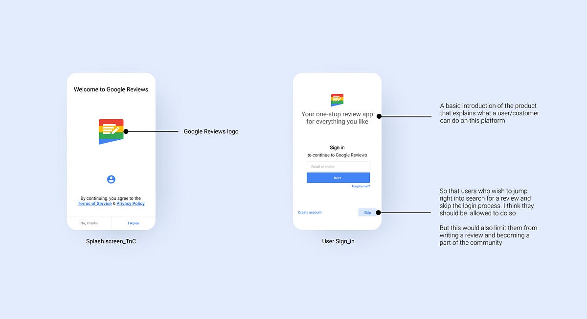 Google Reviews (An idea for an app): My first step as a newbie UX | UI ...