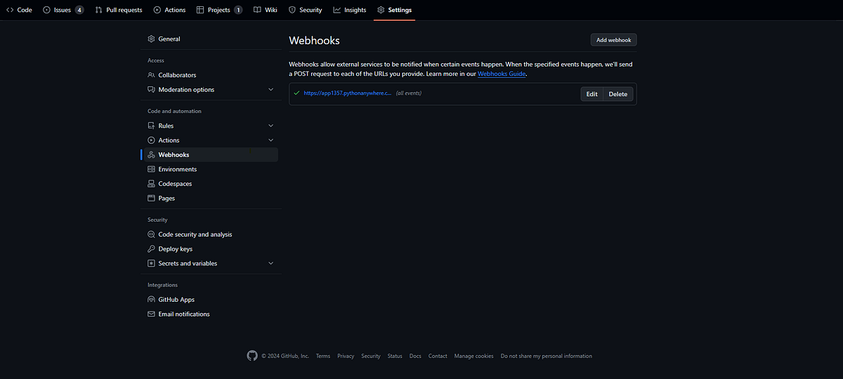 How to Set Up GitHub Webhooks for Real-Time Repository Notifications via Gmail | by Aparajeeth ...
