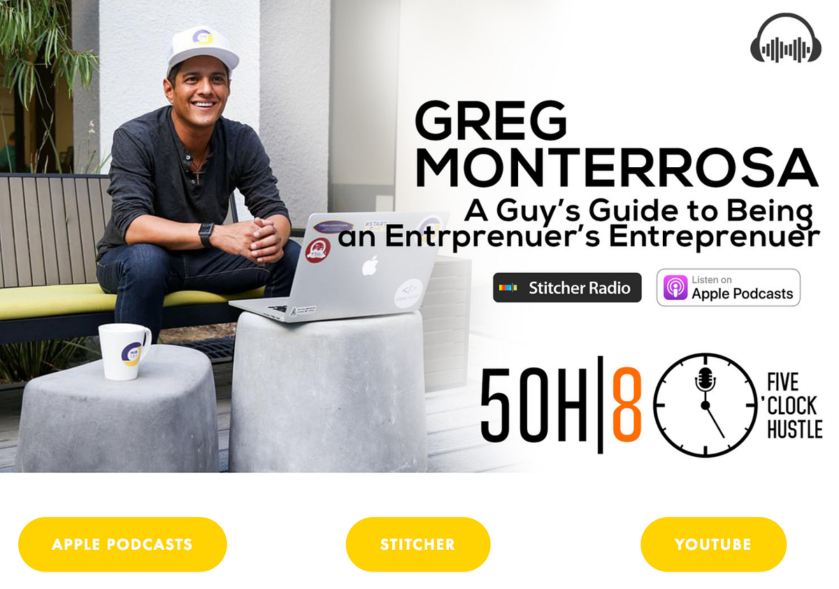 Hub101 Founder Greg Monterrosa interview on the 5 O’Clock Hustle ...