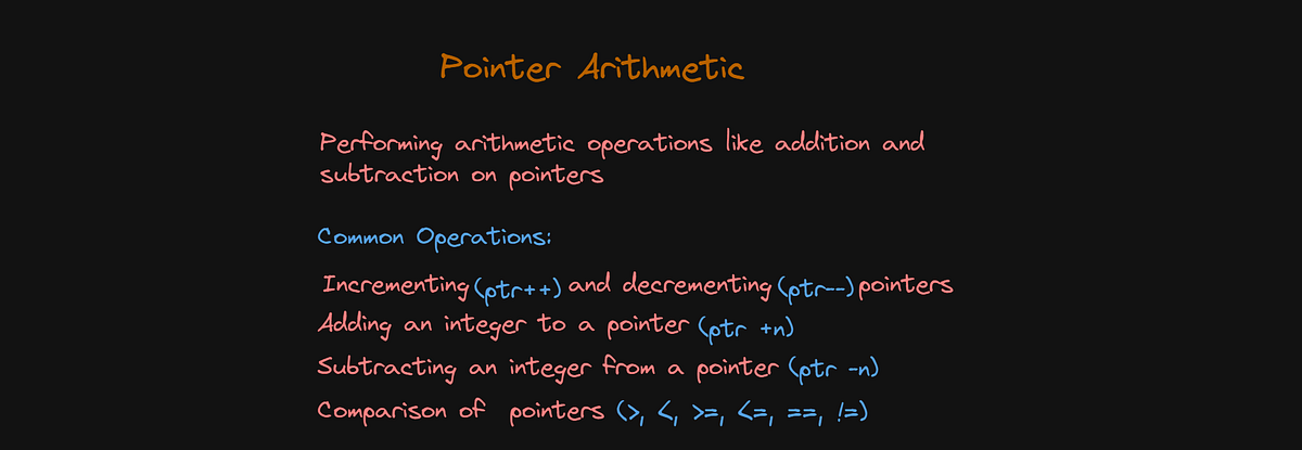 Pointer Arithmetic in C/C++. Pointer arithmetic is an important… | by Codewithcoders | Medium