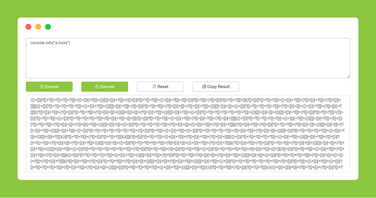 Interesting Encoding and Encryption Tool (6) : Jother Encode - A.Tools - Medium