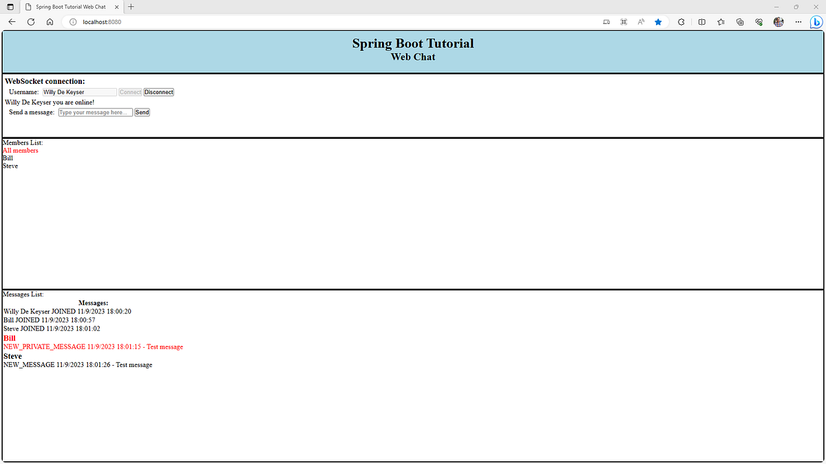 Spring Boot 3 & WebSockets - Willy De Keyser - Medium