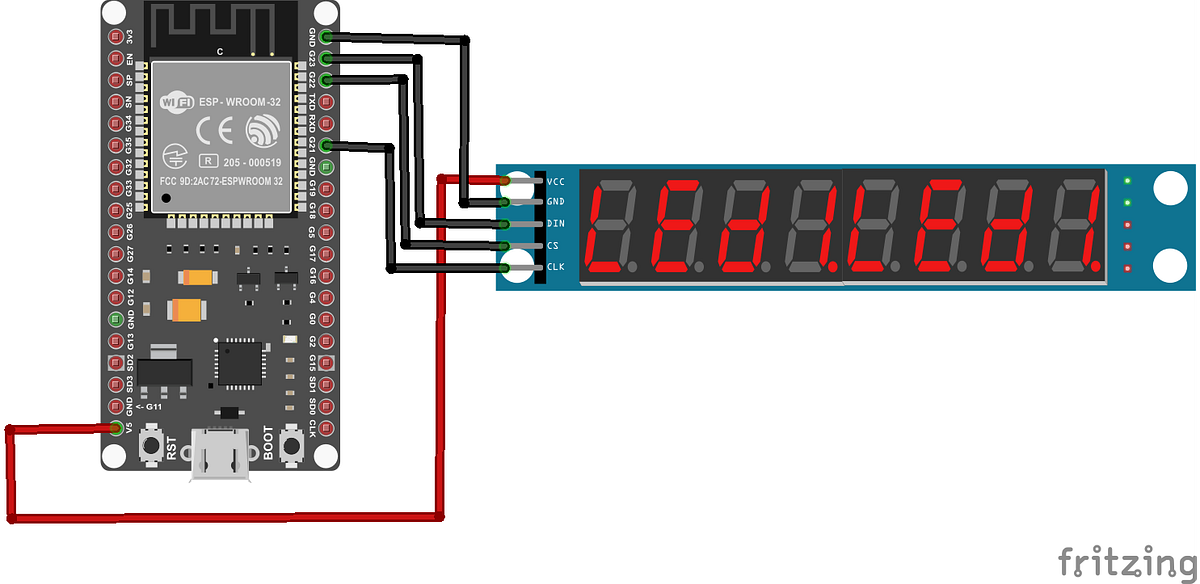 3.4- MicroPython’da MAX7219 ile 7 Segman Gösterge Uygulaması | by Gökhan DÖKMETAŞ | Python ile ...