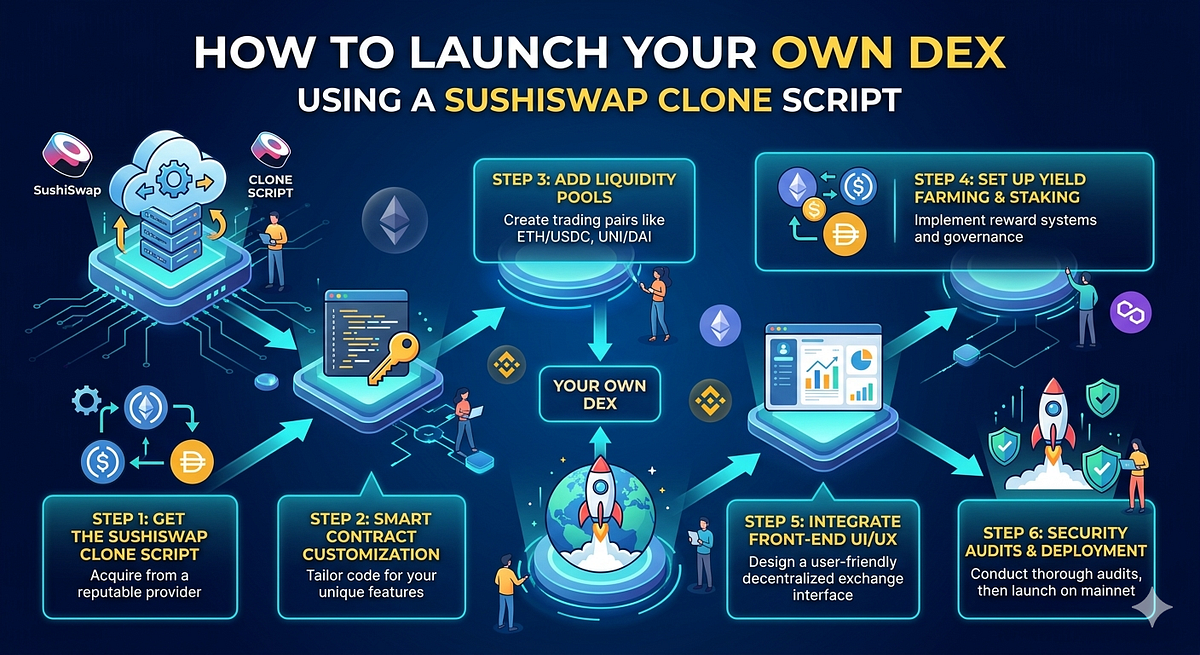 How to Launch Your Own DEX Using a SushiSwap Clone Script (Step-by-Step ...