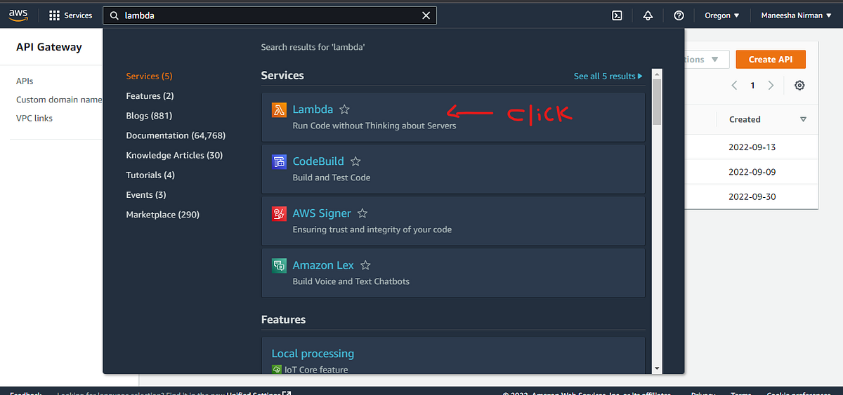 Create Your Very First Lambda Function | by Maneesha Nirman | AWS Tip