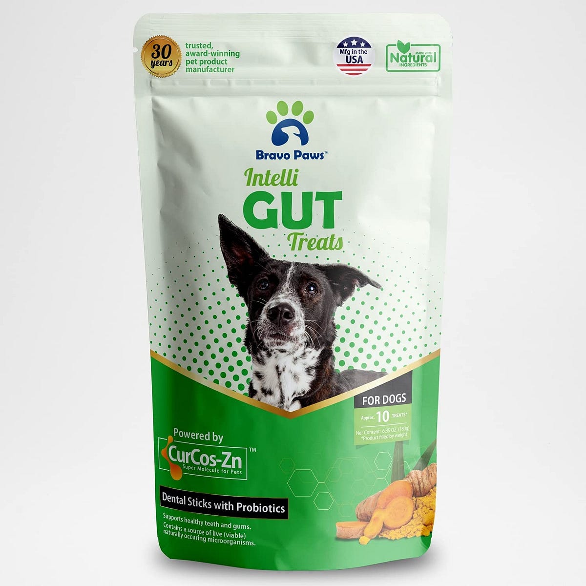 BravoPaws Intelli Gut Treats — Dental Sticks with probiotics — Support ...