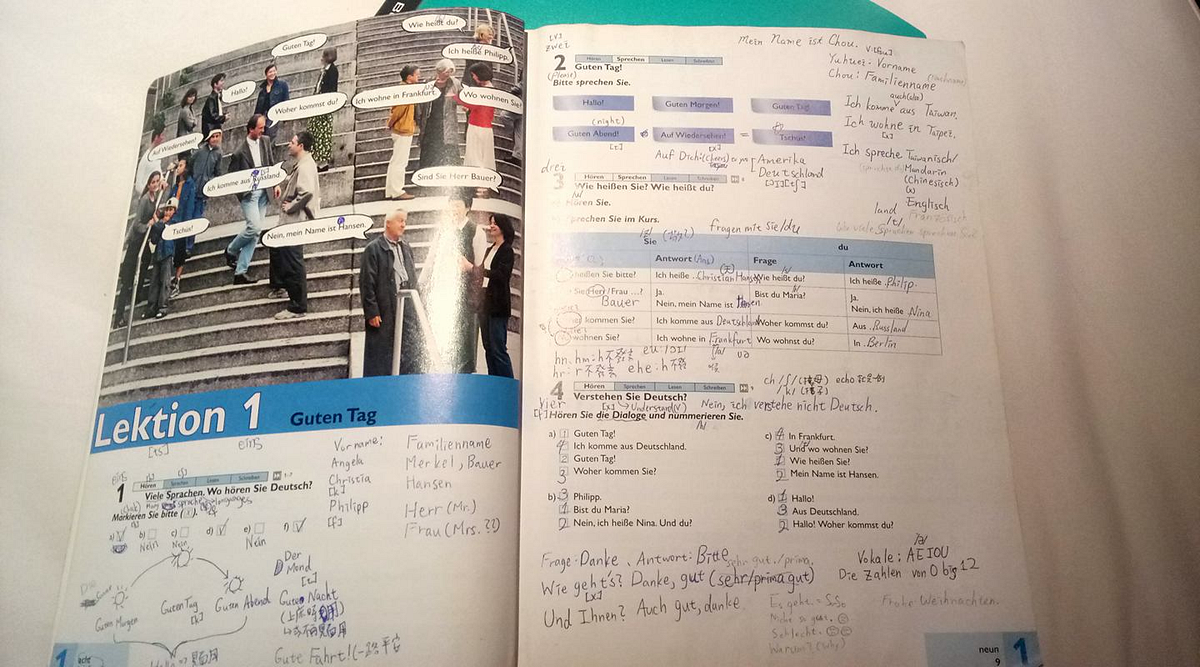 My First and Last German Classes. Here, people come to one day go to ...