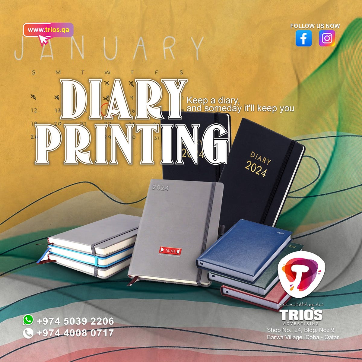 Discover the Art of Diary Printing in Qatar with Trios Advertising ...