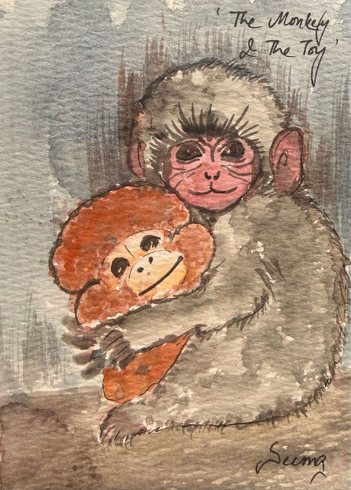Monkey with a Toy. Taught us to hang in there | by Dr. Seema Patel (PhD ...