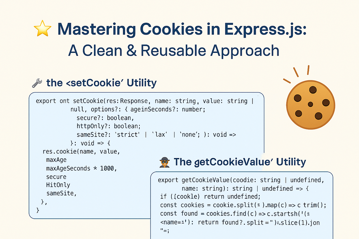🍪 Mastering Cookies in Express.js: A Clean & Reusable Approach | by Nurul Islam Rimon | Medium