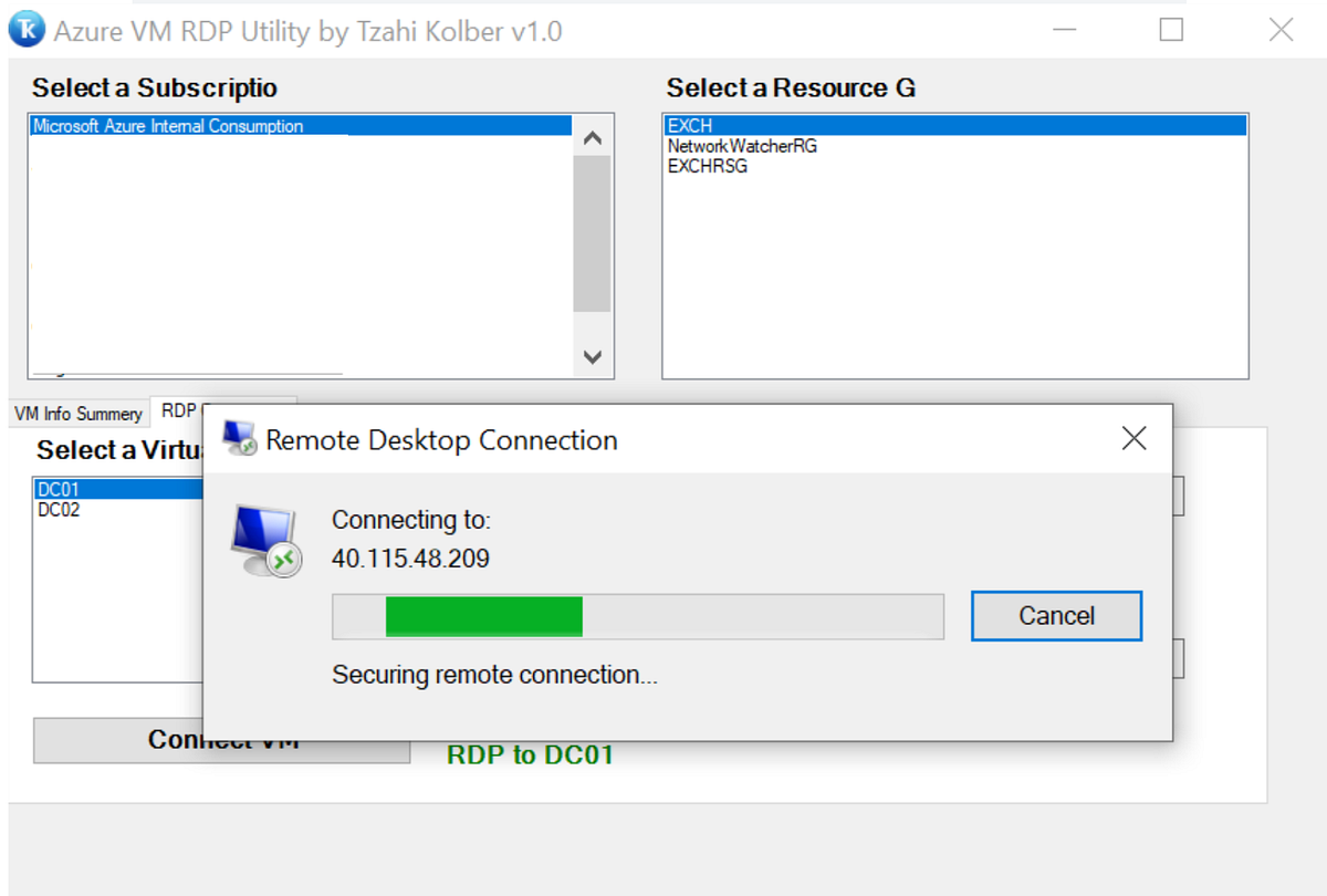 RDP Azure VMs using a GUI Utility | by Tzahi Kolber | Medium