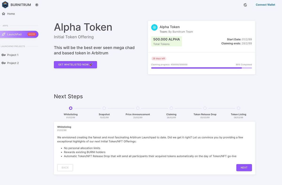 Pivoting to Alpha launchpad development in arbitrum | by Burnitrum | Medium