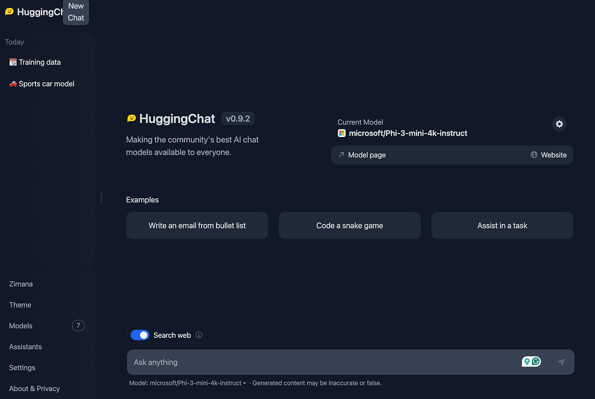 How to Use HuggingChat, The genAI Chatbot from HuggingFace | by Pierre DeBois | Artificial ...