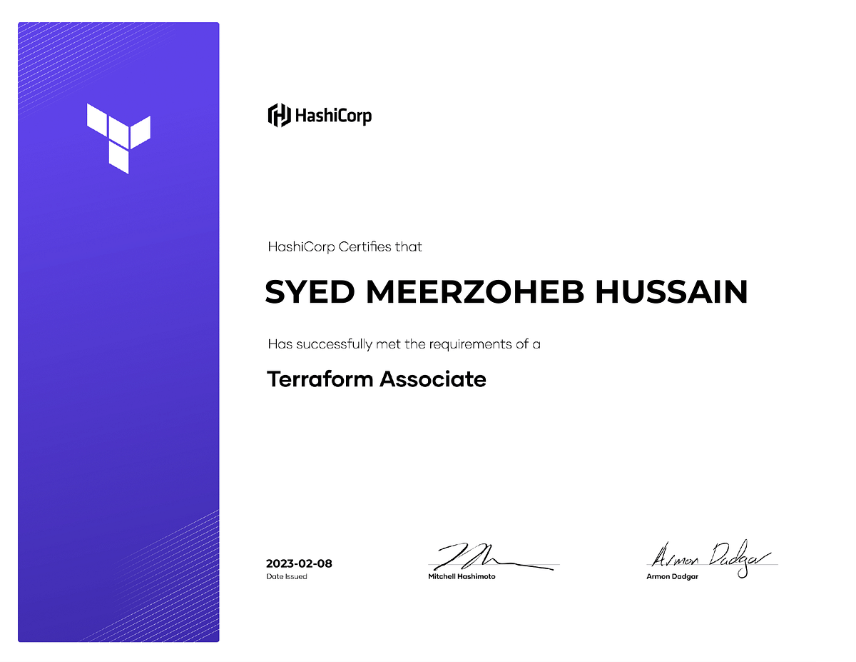 My Journey to Becoming a HashiCorp Certified: Terraform Associate | by Syed Zoheb | Mar, 2023 ...