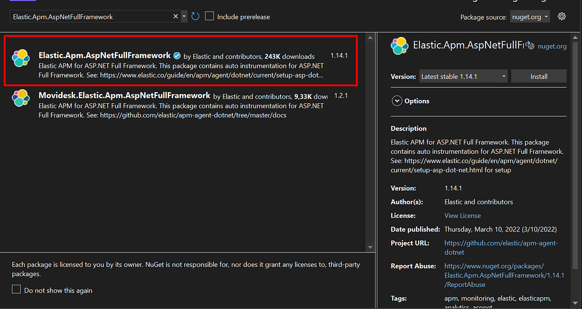 Elastic Apm Configuration for .Net Framework | by Buket's List | Stackademic