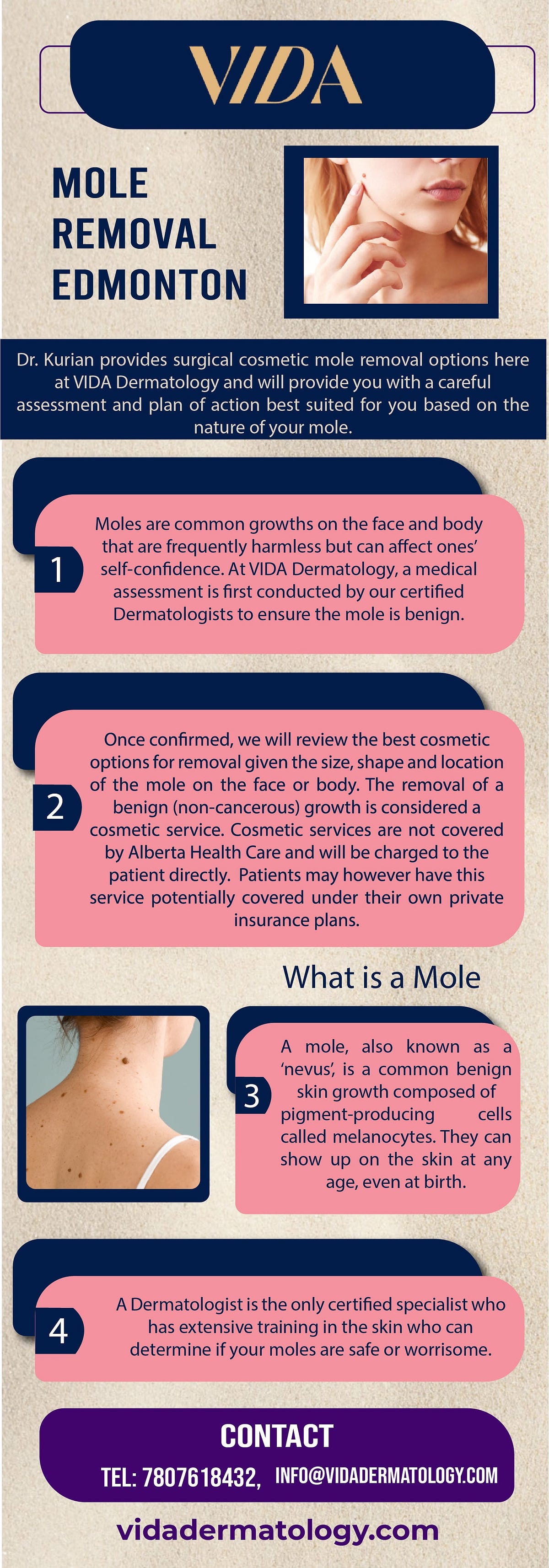Need effective service for mole removal Edmonton? VIDA Dermatology is ...