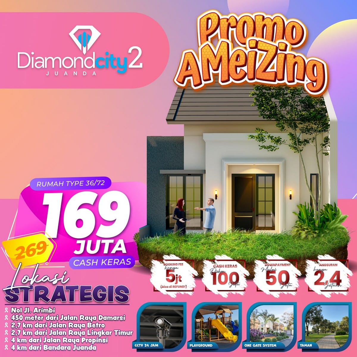 Ternyaman, WA 0823–3511–9990 , Rumah Nyaman Di Sidoarjo Hanya 100 Juta-an, Diamond City Juanda 2 ...