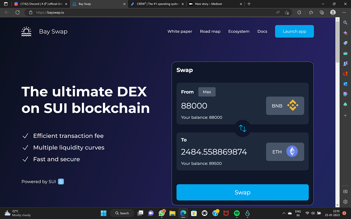 How to Swap in Bay Swap - Badrikanchu - Medium