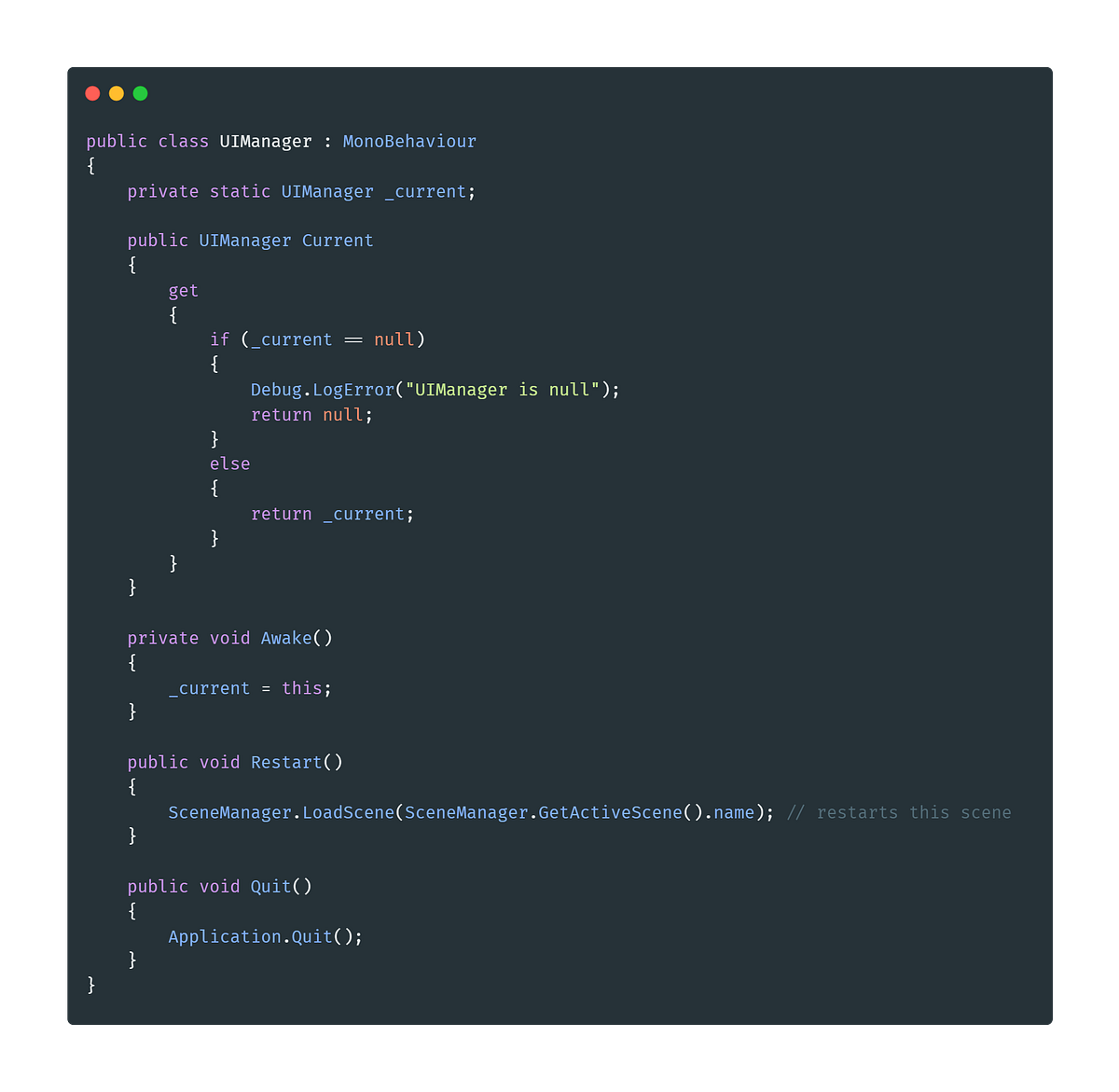 Creating Manager Classes in Unity | by Marcus Ansley | Medium