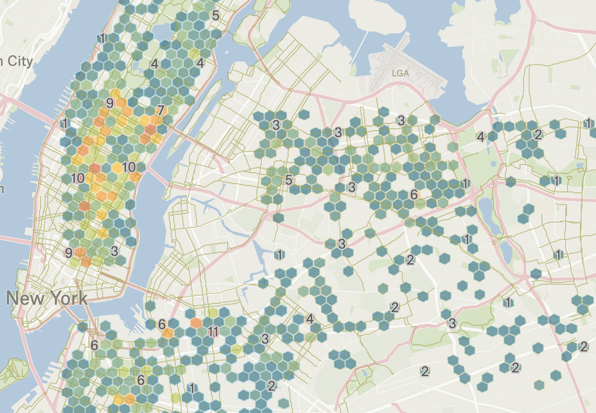 Hexbin Maps: A Visual Approach to Analyzing Bike Accident Data in NYC ...