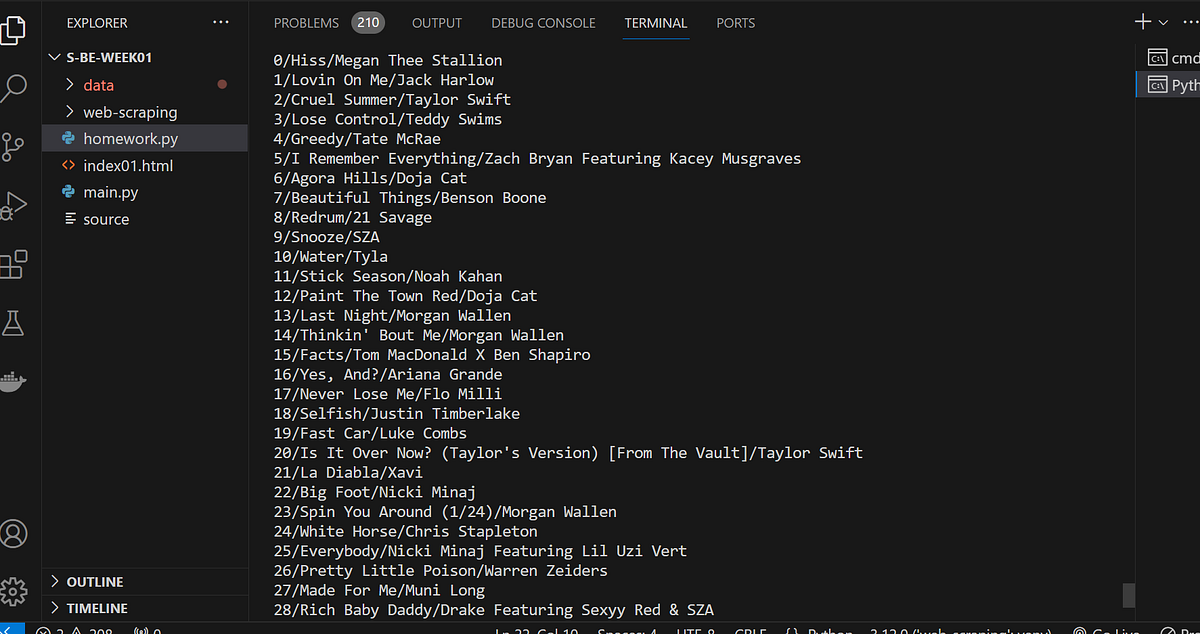 BE-week01 This week i explored the world of Python programming. I embarked on this journey with ...