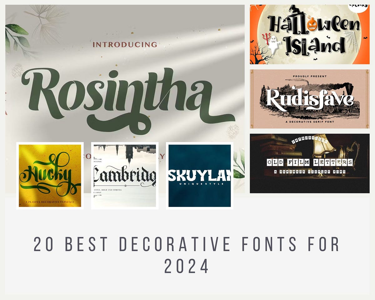 20 Best Decorative Fonts For 2024 | Bootcamp