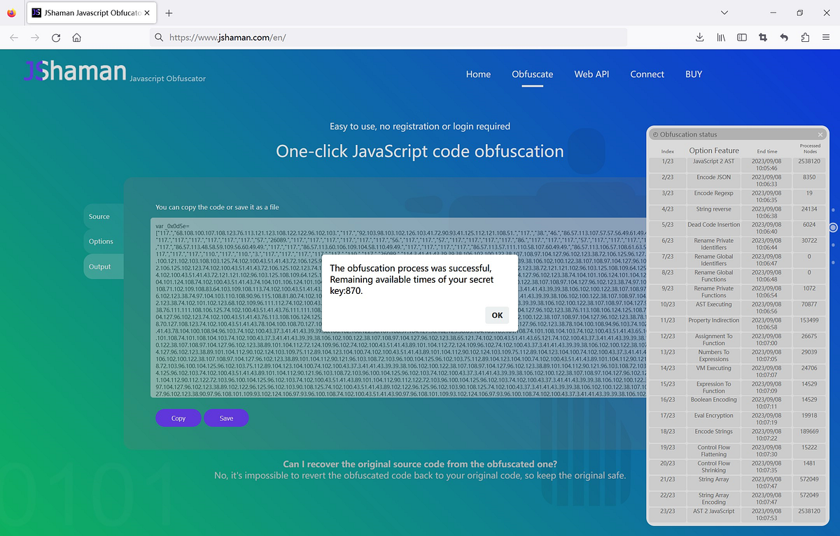 JShaman JavaScript Obfuscator new freature | by LiwenWang | Medium