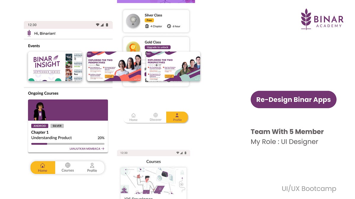 Redesigned the Binar Academy Apps to be more informative and User ...