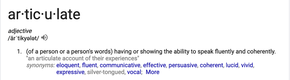 Unpacking “Articulate” as a Compliment | by Lusely Ann Martínez-Suárez ...
