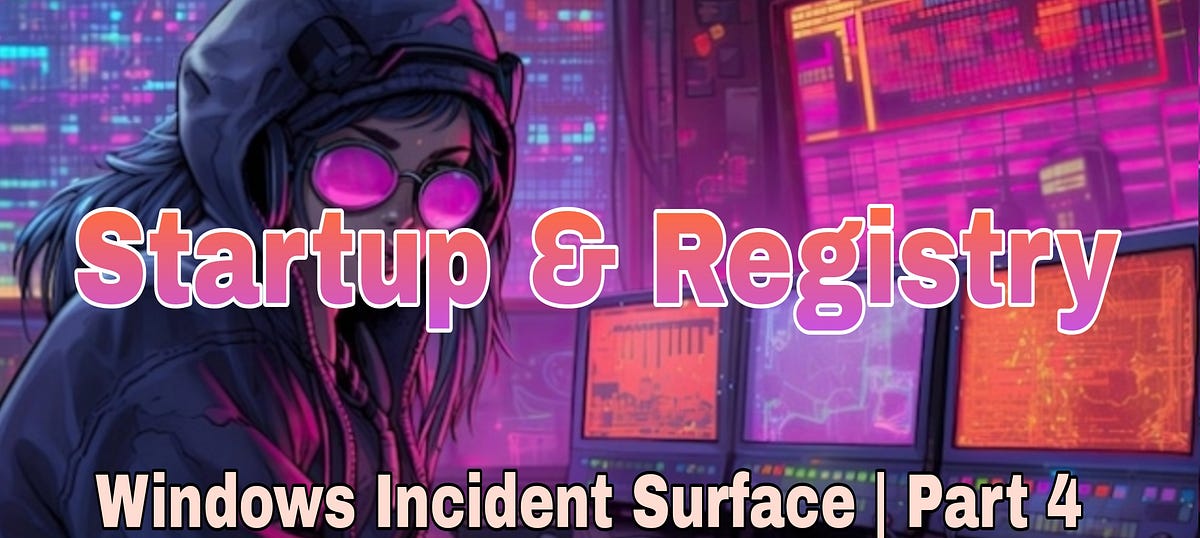 Startup and Registry. Windows Endpoint Investigation |… | by Iram Jack ...