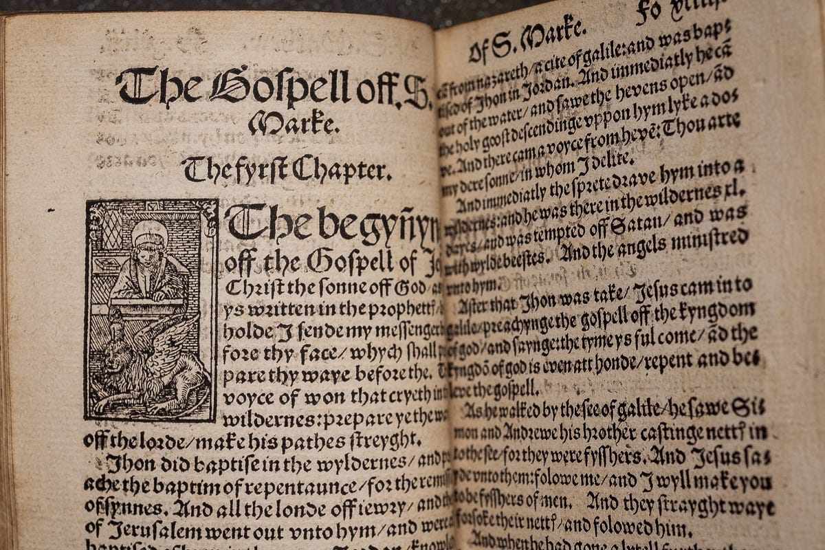 Bible the first Bible Converted into English — William Tyndale | by ...