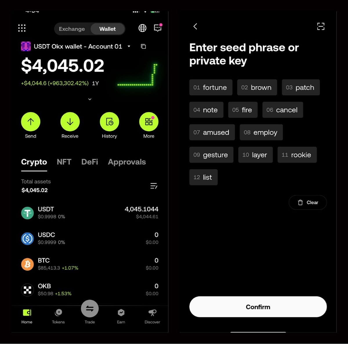 Gift 4000 USDT Blockchain Trc20 ( Okx wallet -Safepal wallet) - Miya clark - Medium