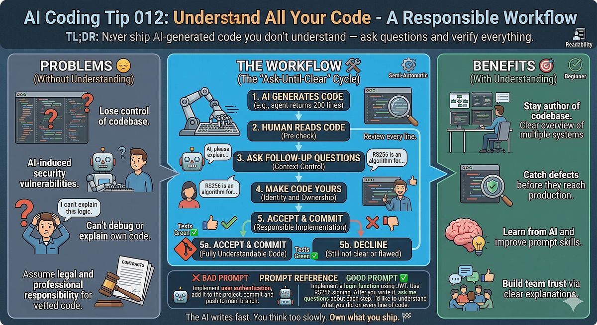 AI Coding Tip 012 — Understand All Your Code | by Maximiliano Contieri ...