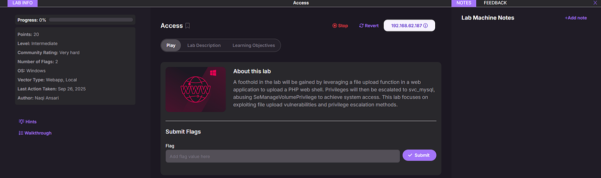 Access, Proving Grounds. Access is an Active Directory-like box… | by ...