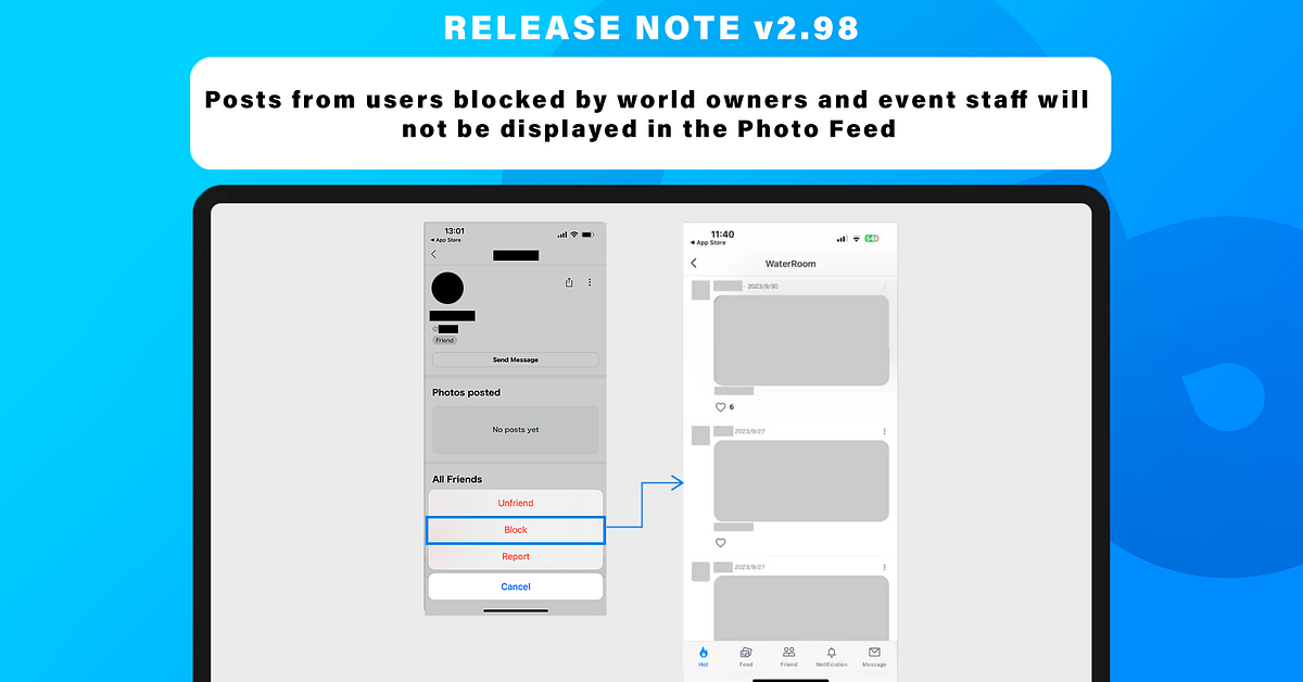 Release Note [Cluster v2.98]. Posts from users blocked by world… | by Cluster Official | Medium